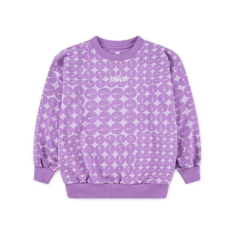 Nike Younger Kids Essentials All Over Print French Terry Crew - Street Gym